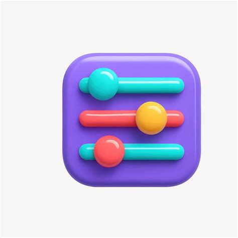 Png Colorful 3d Sliders Icon Free Png Rawpixel