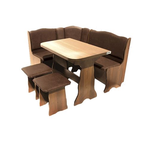 Комплект кухонний обідній з ДСП куток стіл два табурети Гармонія Мікс Меблі ціна 6642 грн