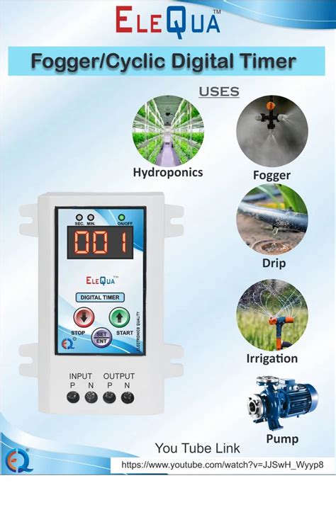 Wall Mount ELEQUA Cyclic Timer ON Off In SEC MIN For Fogger