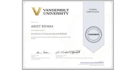 arijit biswas on linkedin completion certificate for introduction to programming with matlab