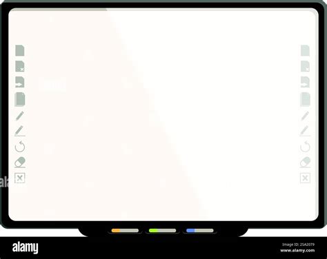 Touch Screen Board Icon Cartoon Vector Education At School Computer Tactile Touch Screen