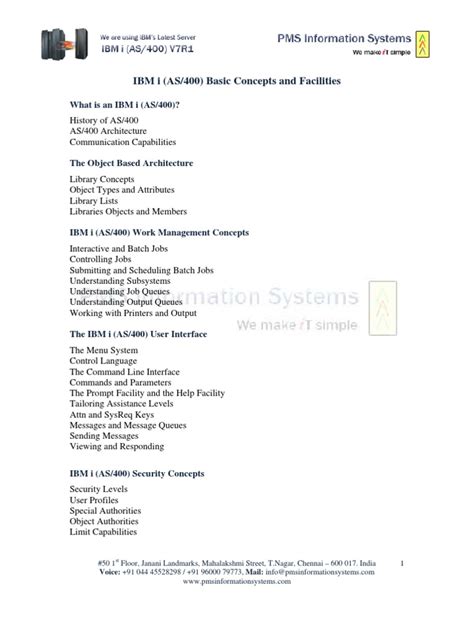 As400 Basic Concept And Facilities Pdf Ibm System I Databases