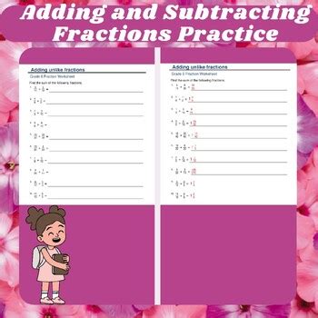 Adding And Subtracting Fractions Practice By WonderTech World TPT