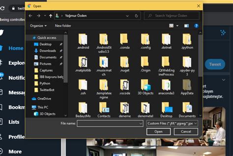 Upload File To Twitter With Selenium Python Stack Overflow