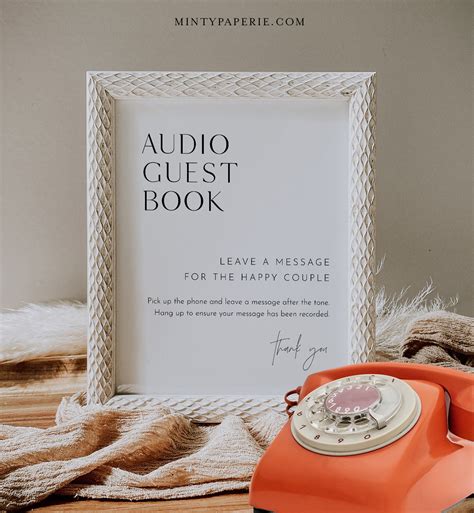 Audio Guest Book Sign Telephone Guestbook Leave A Message Wedding