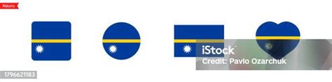 나우루 국기 Ui 디자인을 위한 나우루 국기 아이콘입니다 사각형 원 하트 모양의 고립된 깃발 기호 벡터 아이콘 공동체에 대한 스톡 벡터 아트 및 기타 이미지 Istock