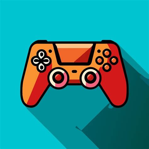 Premium Vector Joystick Gamepad Line Icon Flat Color Vector Illustration