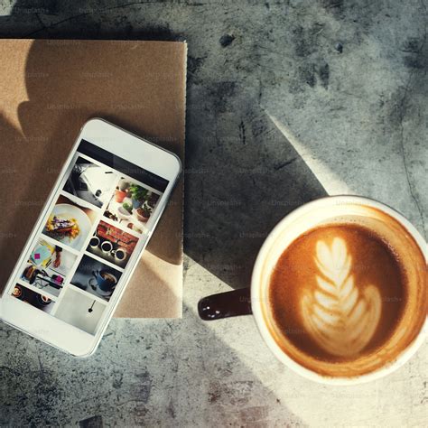 Coffee Beverage Connection Data Cafe Leisure Concept Photo Image