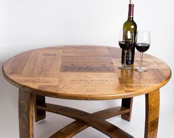 Wine Barrel Coffee Table With Storage Etsy