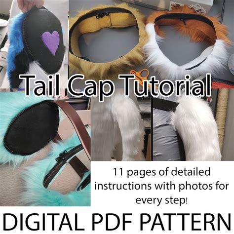 Fursuit Tail Cap Tutorial Pattern Digital Download Pdf Template Etsy