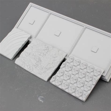 🎨 Texture Pallet For Dry Brushing With Removable Texture Inserts・ Stl File For ・cults