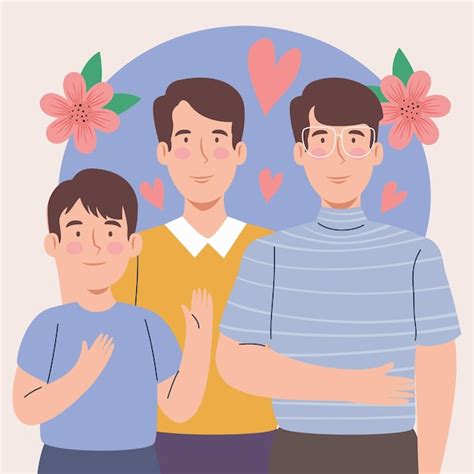 한국의 성인과 소년 프리미엄 벡터