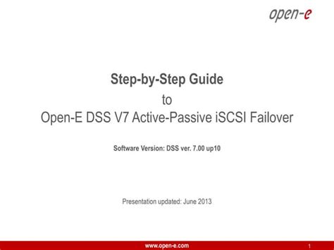 open e dss v7 active passive iscsi failover pdf computer networking
