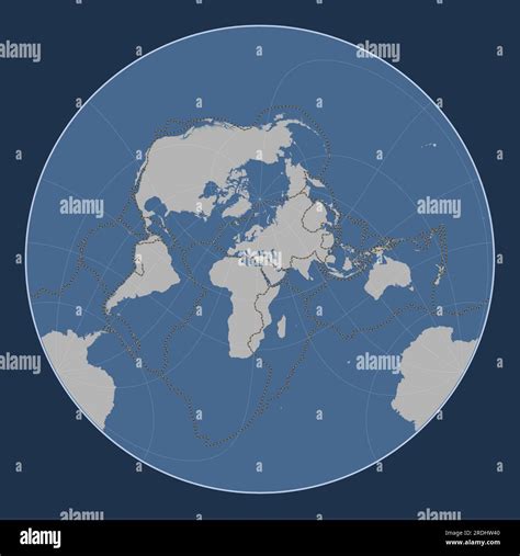 Shape Of The Anatolian Tectonic Plate On The World Contour Map Map In The Lagrange Oblique