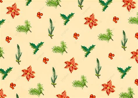 Yellow Cartoon Floral Christmas Tile Background Wallpaper Santa Claus