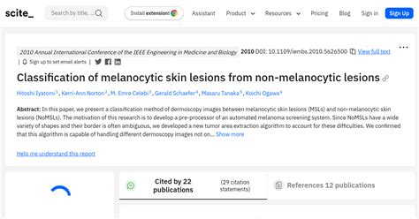 Classification Of Melanocytic Skin Lesions From Non Melanocytic Lesions [scite Report]
