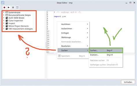 Skripteditor Und Suche über Allemehrere Skripte Script Editor And