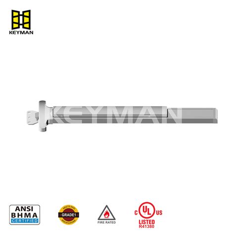 X601 R Low Profile Narrow Stile Rim Panic Bar For Glass Door Access