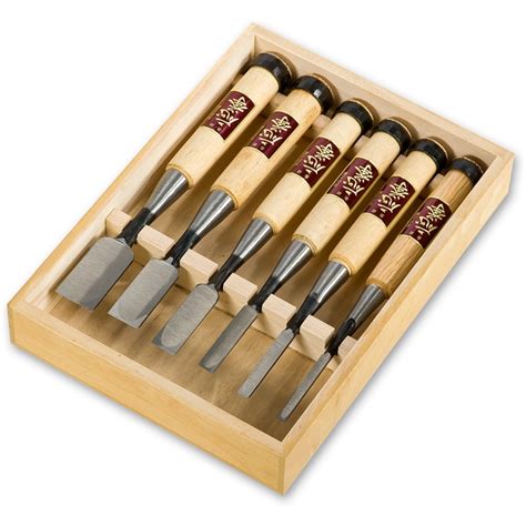 Japanese 6 Piece Chisel Set Bevel Edge Chisel Sets Chisels Hand