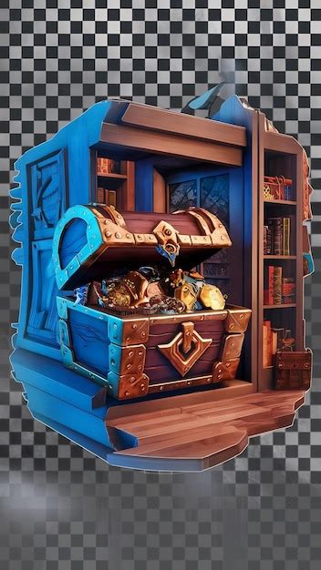 Fantasy Chest Of Travelers Apartment 3d Icon Professional Render A