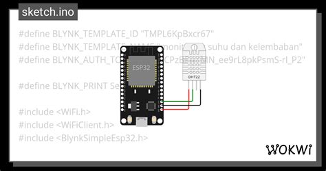 Monitoring Suhu Dan Kelembaban Wokwi Esp32 Stm32 Arduino Simulator
