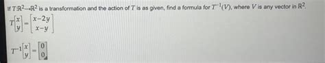 solved if tr2→r2 is a transformation and the action of t is