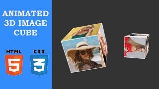 Animated D Image Cube Using Html And Css Doovi