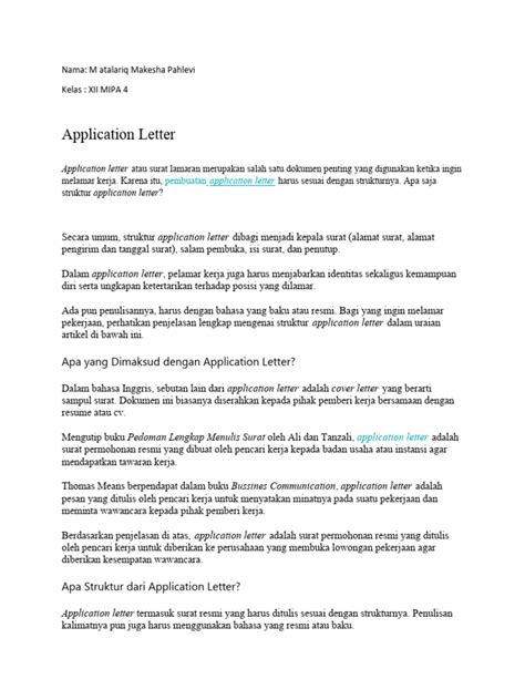 Aplication Letter Pdf Aplication Letter Pdf