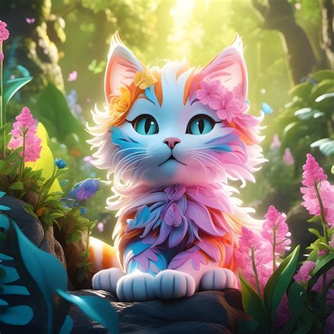 Premium Ai Image Splash Cat Cute