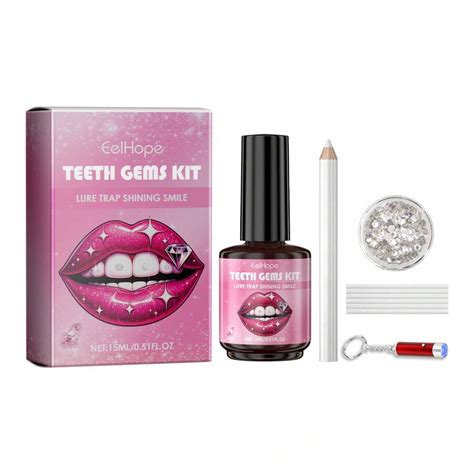 Tooth Gem Diy Kit Fashionable Sparkling Tooth Decorations For Dental