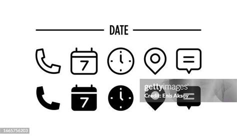 133 Date Time Location Icons High Res Illustrations Getty Images