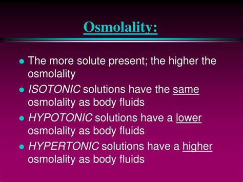 Osmolality Of Iv Solutions At Lynn Potter Blog