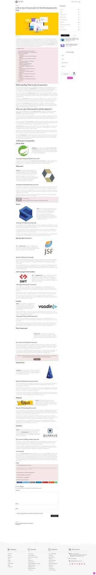 Ppt 10 Best Java Frameworks For Web Development In 2023 Powerpoint