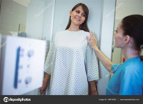 Female Patient Undergoing An X Ray Test Stock Photo By Wavebreakmedia 138018202