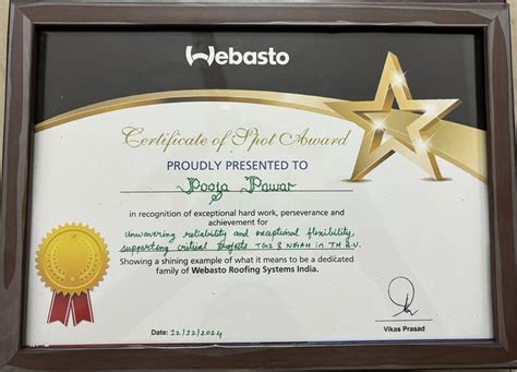 Pooja Pawar On Linkedin Team Webasto Teamsupport Recognition 36