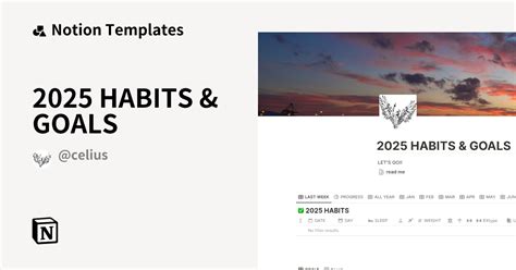 2025 HABITS & GOALS Template | Notion Marketplace
