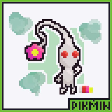 White Pikmin Pixel Art R Pixelart