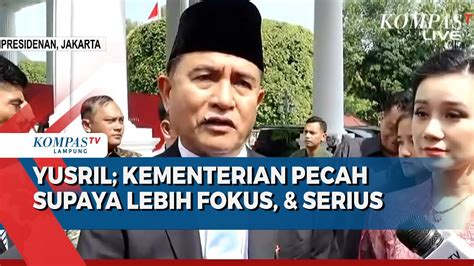 Begini Kata Yusril Ihza Mahendra soal Kemenko Hukum, HAM, Imigrasi, dan ...