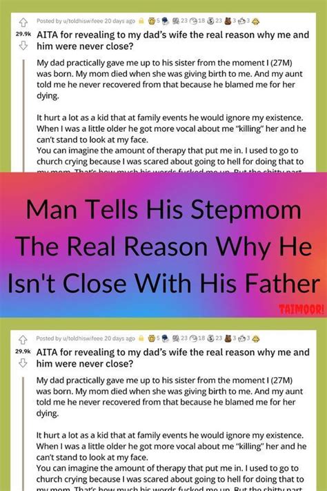 Man Tells His Stepmom The Real Reason Why He Isn T Close With His Father Artofit