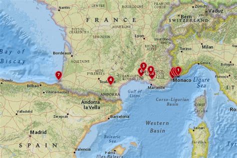 Map Of South Of France Color 2018