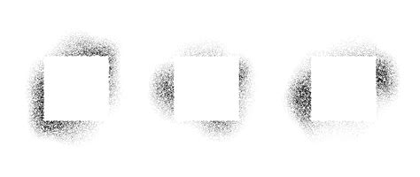 Premium Vector Square Frames Collection With Spray Stencil Effect