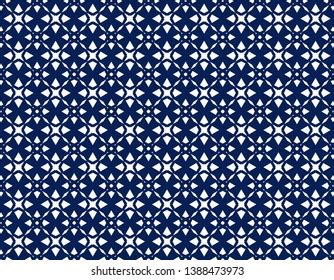 Indonesian Batik Seamless Pattern Four Star Stock Vector Royalty Free