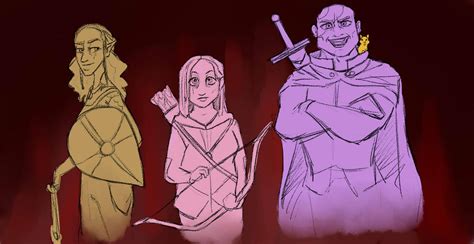 Baldurs Gatejaheira Imoen And Minsc And Boo By Tennelleflowers On