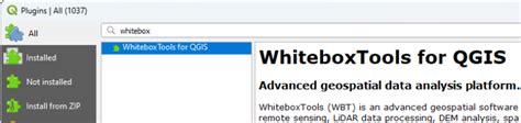 install whitebox tools wbt plugin in qgis rashms