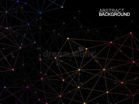 Abstract Geometric Background With Connecting Dots And Lines Modern