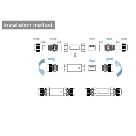 Vízálló Csatlakozó Doboz Kültér Kábelcsatlakozó Csomag Ip Csatlakozó Külső Hüvely Pár