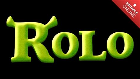 Rolo Шрифт Шрек Генератор текстовых эффектов