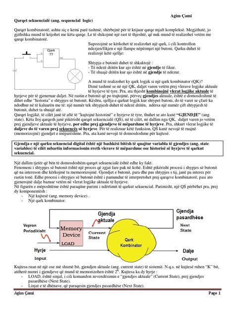 4 Leksione Sequencial Logic Studente Pdf