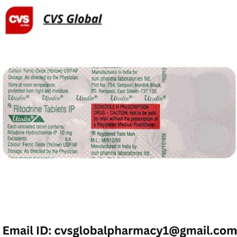 Utodin Tablet Ritodrine At Rs 199stripe In Nagpur Id 2852007581597