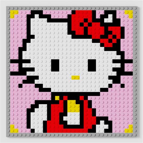 Hello Kitty Puzzle 2d 25 5 X 25 5cm Pix Brix Blasterchile